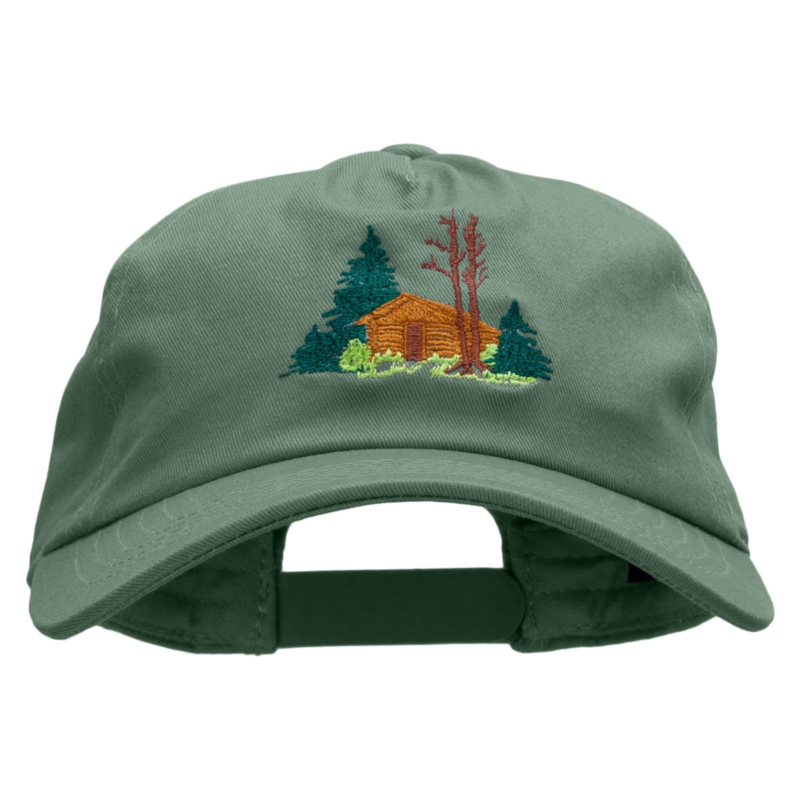 Log Cabin Embroidered Unstructured Dad Cap - Hunter Green OSFM ...