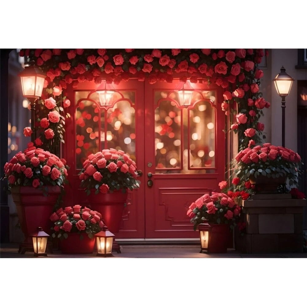 Log Cabin Flower Shop Romantic Photography Backdrop Love Flowers ...