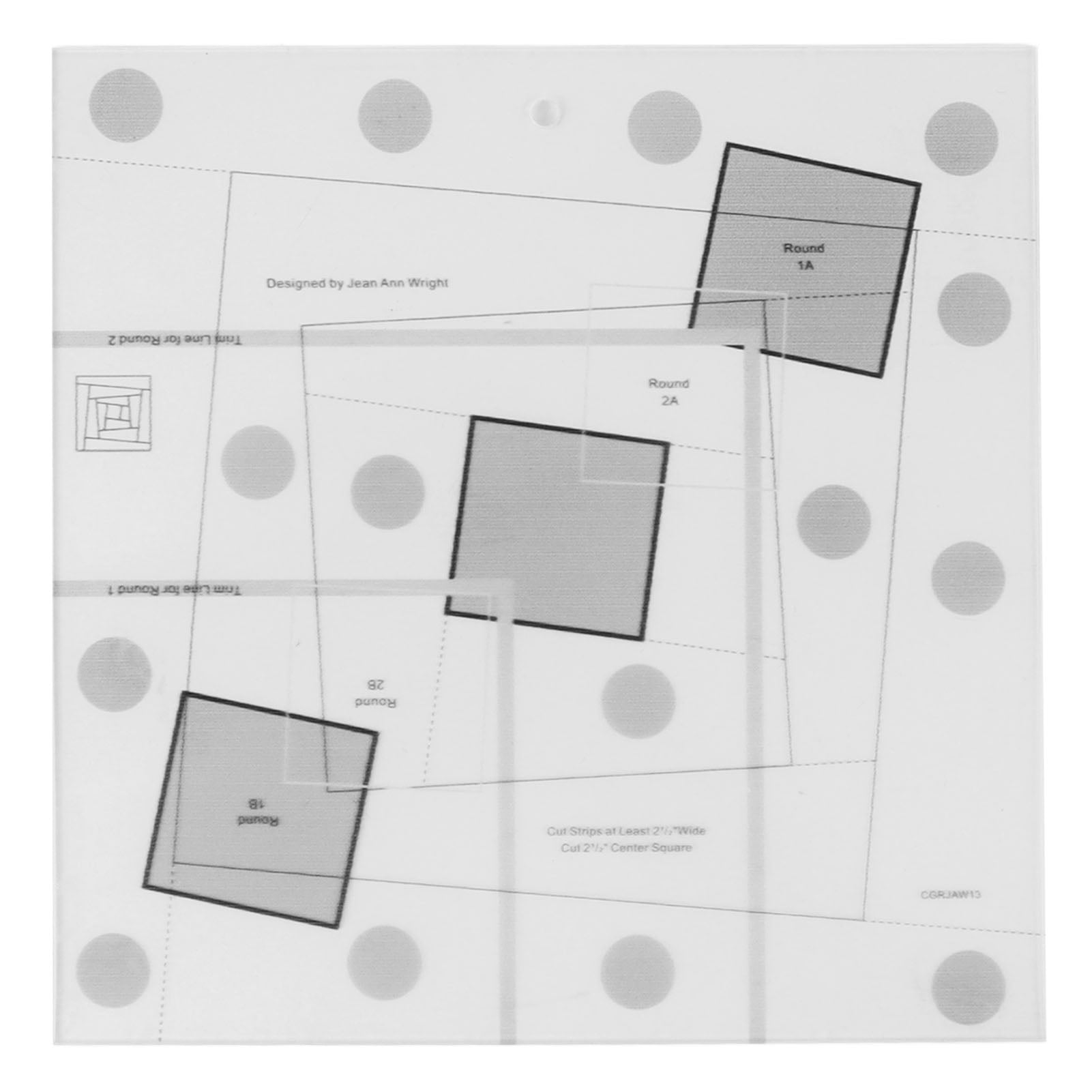 Log Cabin Quilt Ruler Transparent Acrylic Quilting Ruler Creative Grids ...