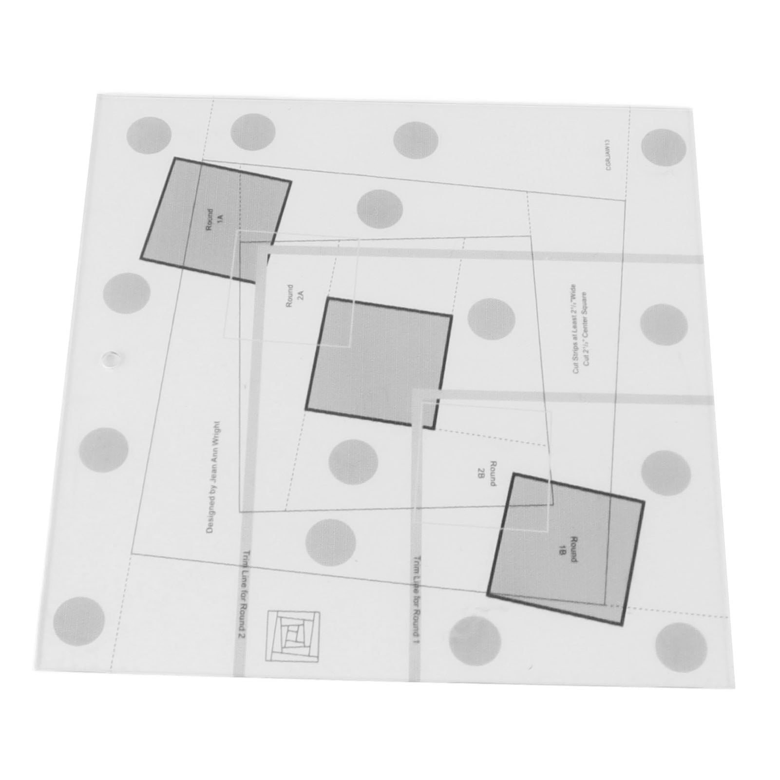 Log Cabin Quilt Ruler Transparent Acrylic Quilting Ruler Log Cabin Trim ...