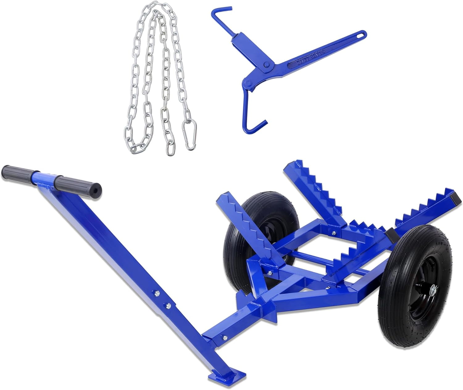 Log Dolly with Load Binder & Chain, Upgraded Heavy Duty Log Skidding ...