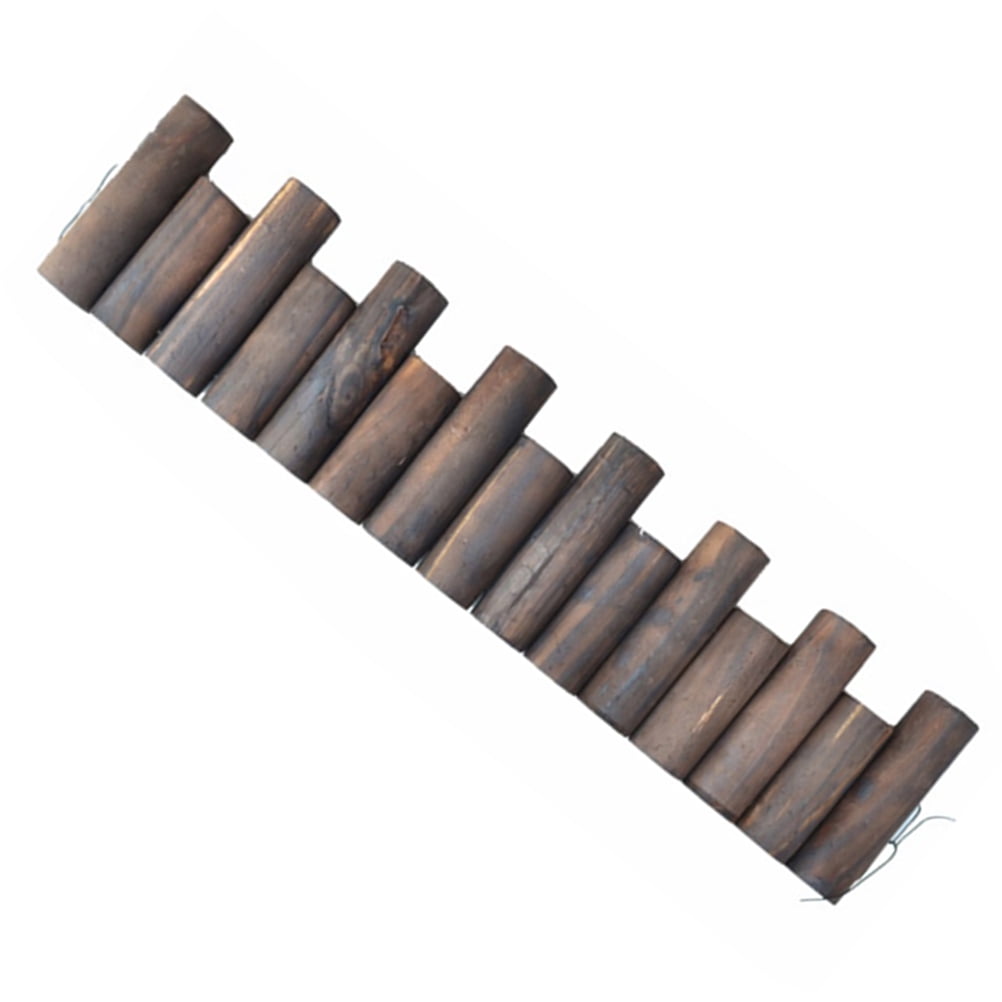 OUNONA Wooden Uneven Edging Carbonized Anticorrosive Patio Solid Log ...