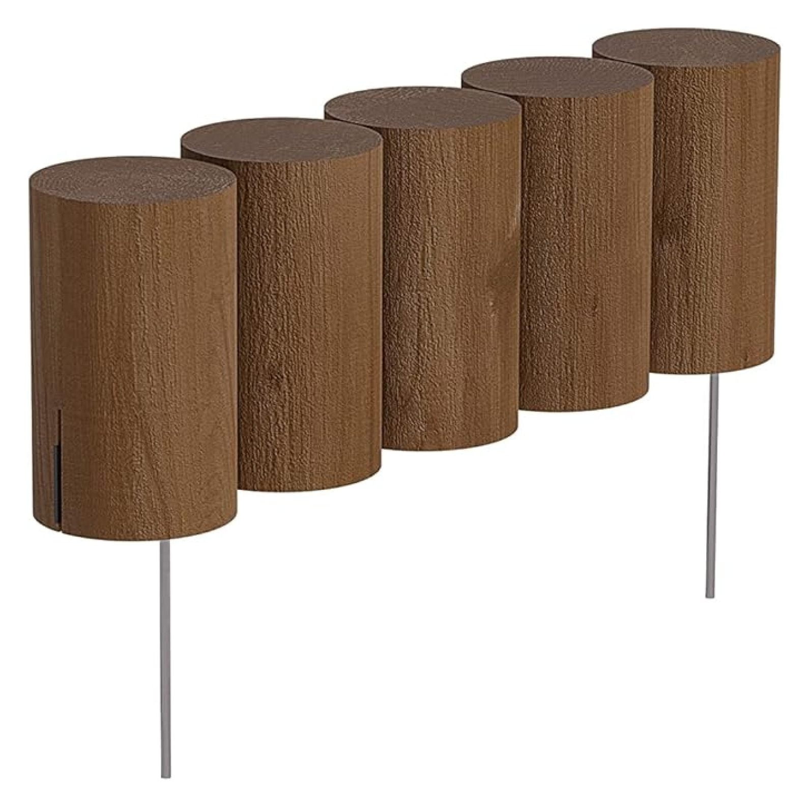 Log Edging Landscape Border - 12 Pack, 15ft Total - 15in Full Log ...