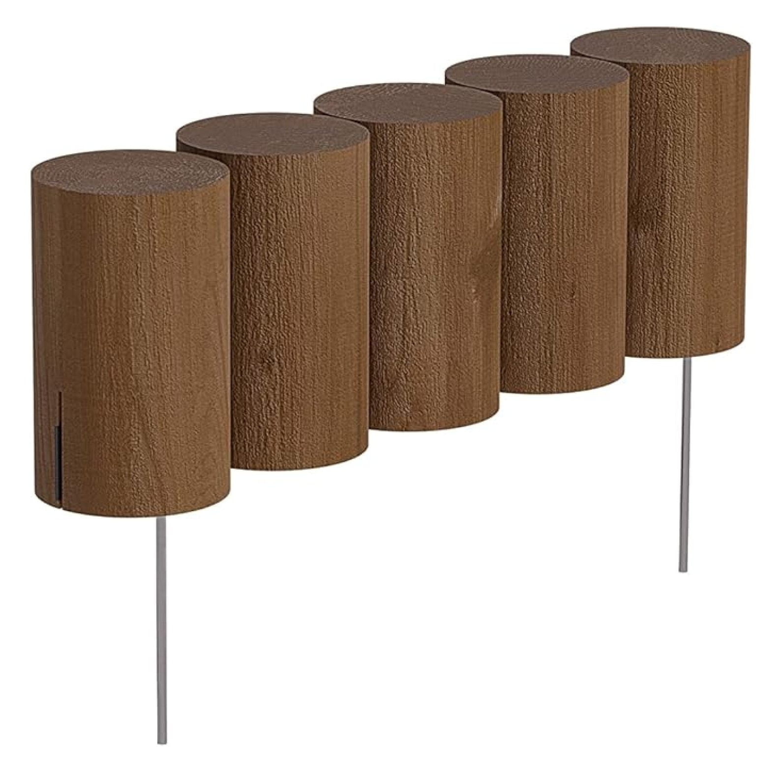 Log Edging for Landscaping - 15 Inch Full Log Edging (12-Pack, 15ft ...