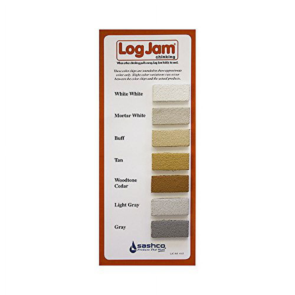 Log Jam Acrylic Latex Chinking Caulk, 29 oz Cartridge, Mortar White ...