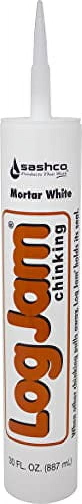 Log Jam Acrylic Latex Chinking Caulk, 30 oz Cartridge, Mortar White ...