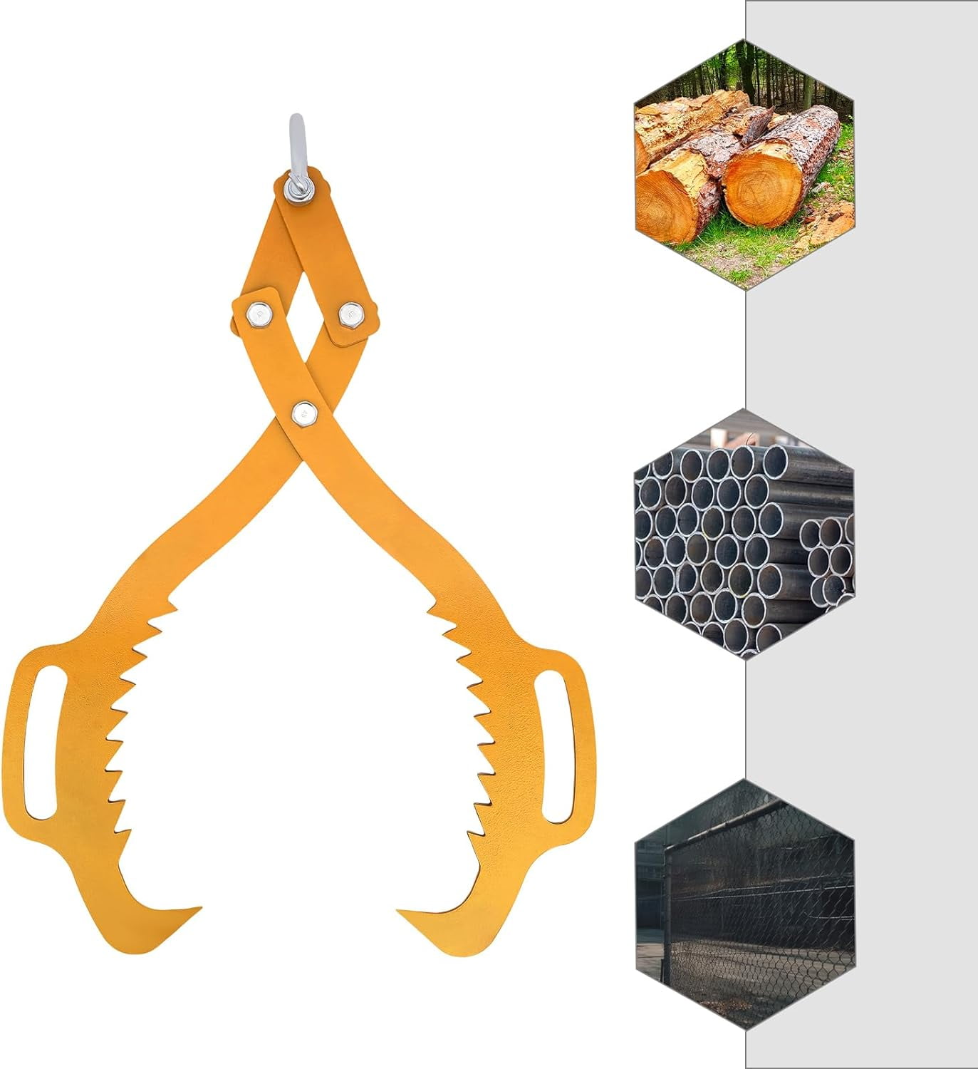 Log Lifting Tongs 30"- Heavy Duty Grapple Timber Claw,Lumber Skidding ...