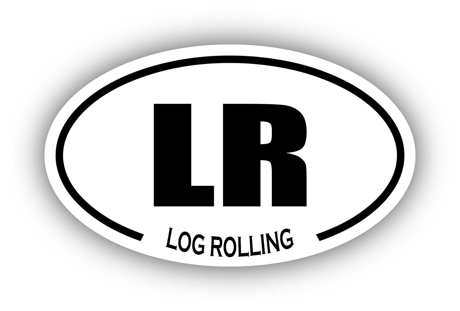 Log Rolling LR Oval Bumper Sticker 3M Vinyl Decal 3 in x 5 in - Walmart.com