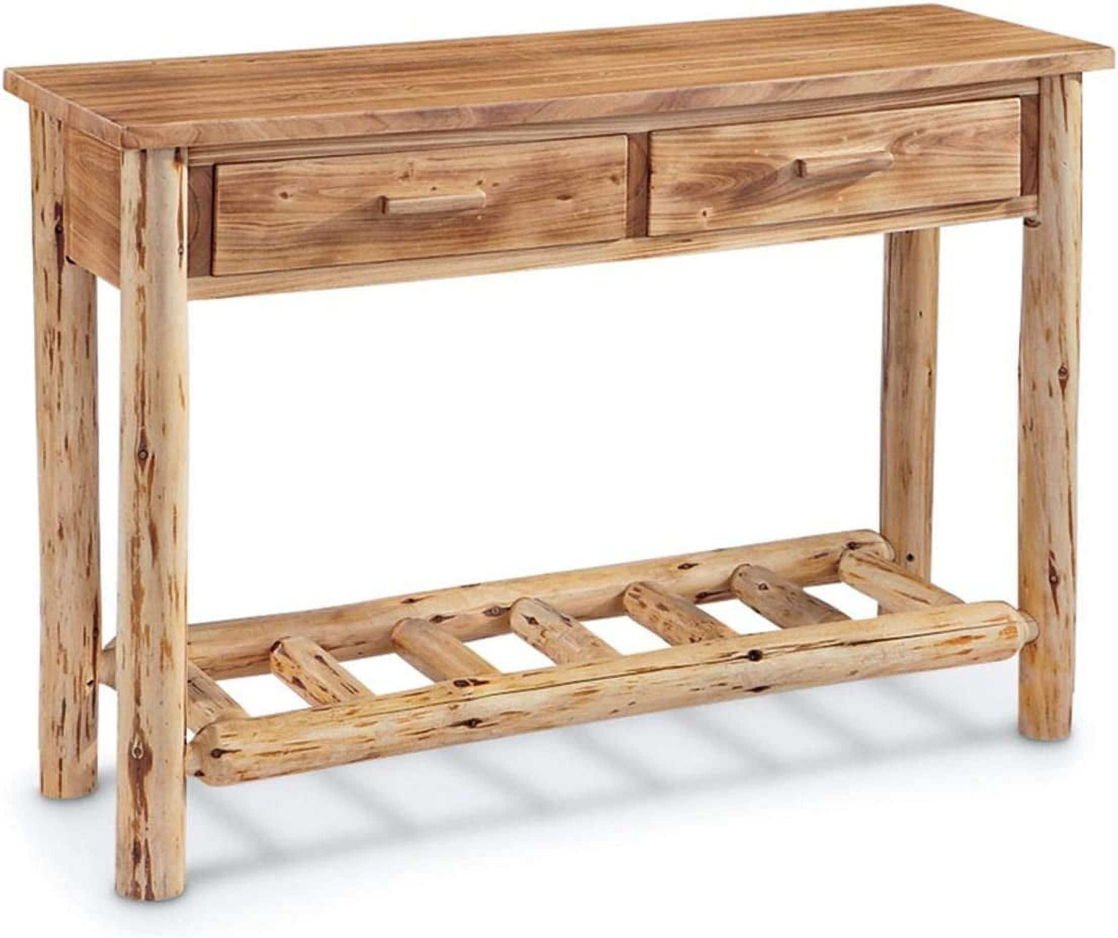 Log Sofa Table Console Tables for Entryway TV Stand Rustic Cabin Decor ...