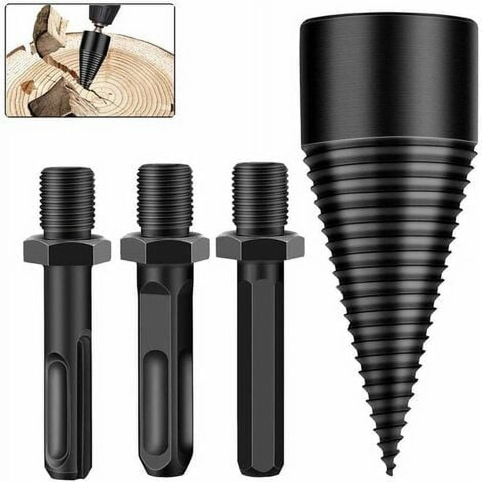 Log Splitters,42mm Wood Splitter Drill Bit, Conical Wood Splitter for ...