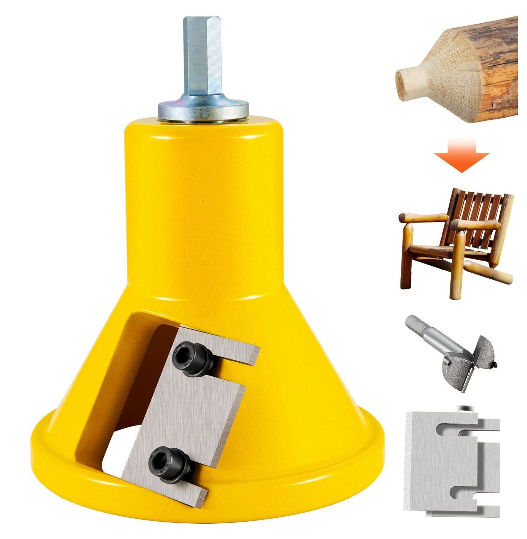 Log Tenon Cutter 1.5 Inch - 38mm Wood Log Splitter Tool Kit, Dual Blade ...