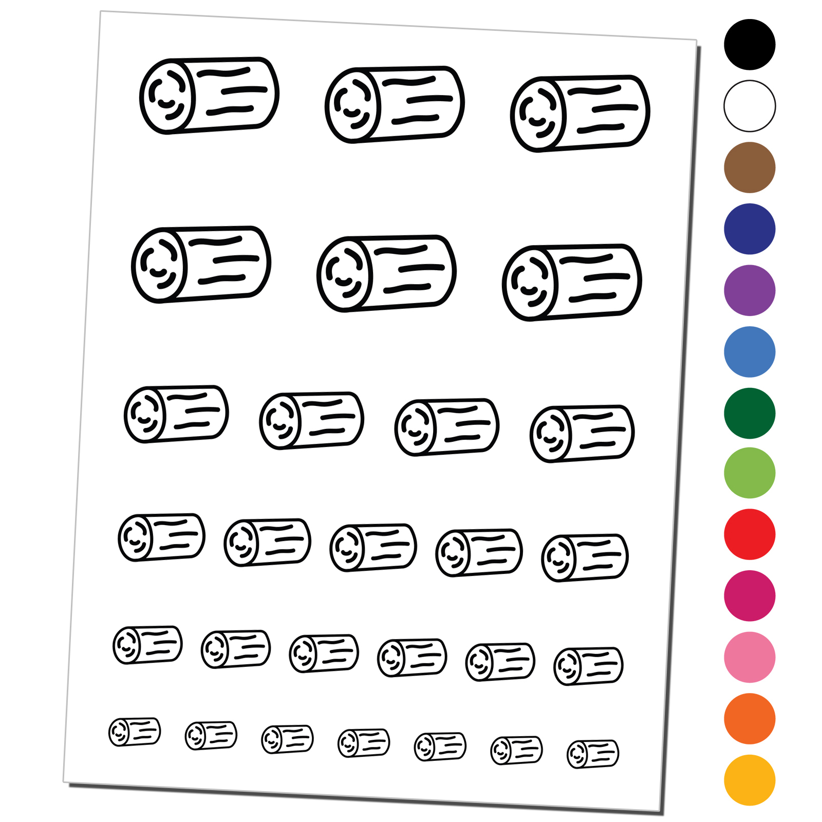 Log Tree Doodle Water Resistant Temporary Tattoo Set Fake Body Art ...