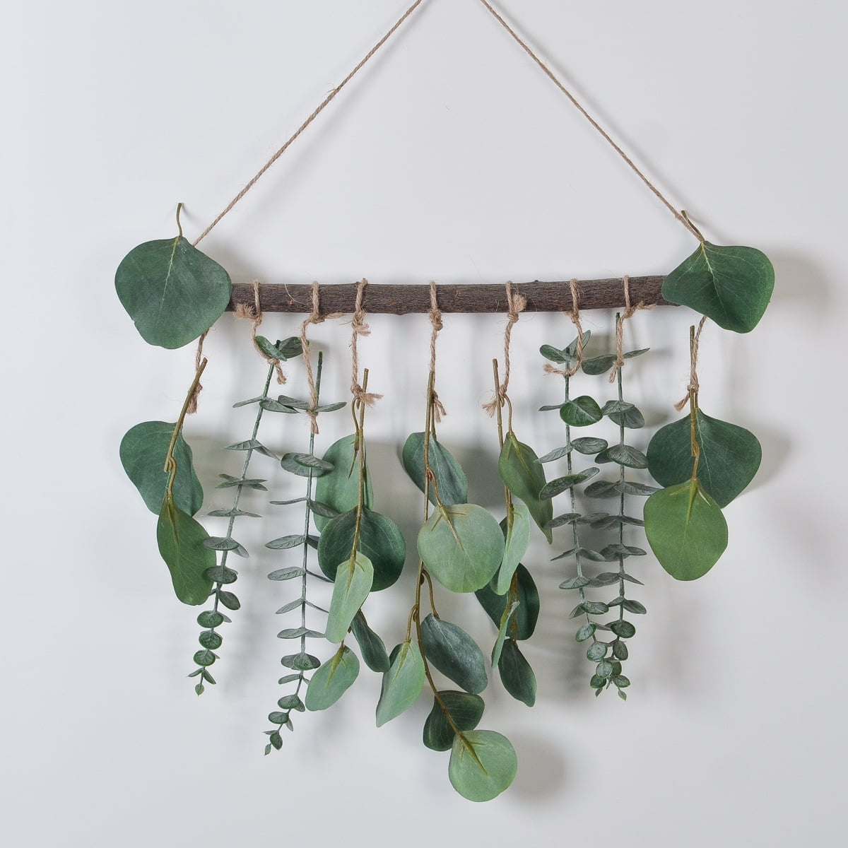 Log Wall Hanging Simulation Green Planting Eucalyptus Leaves Artificial ...