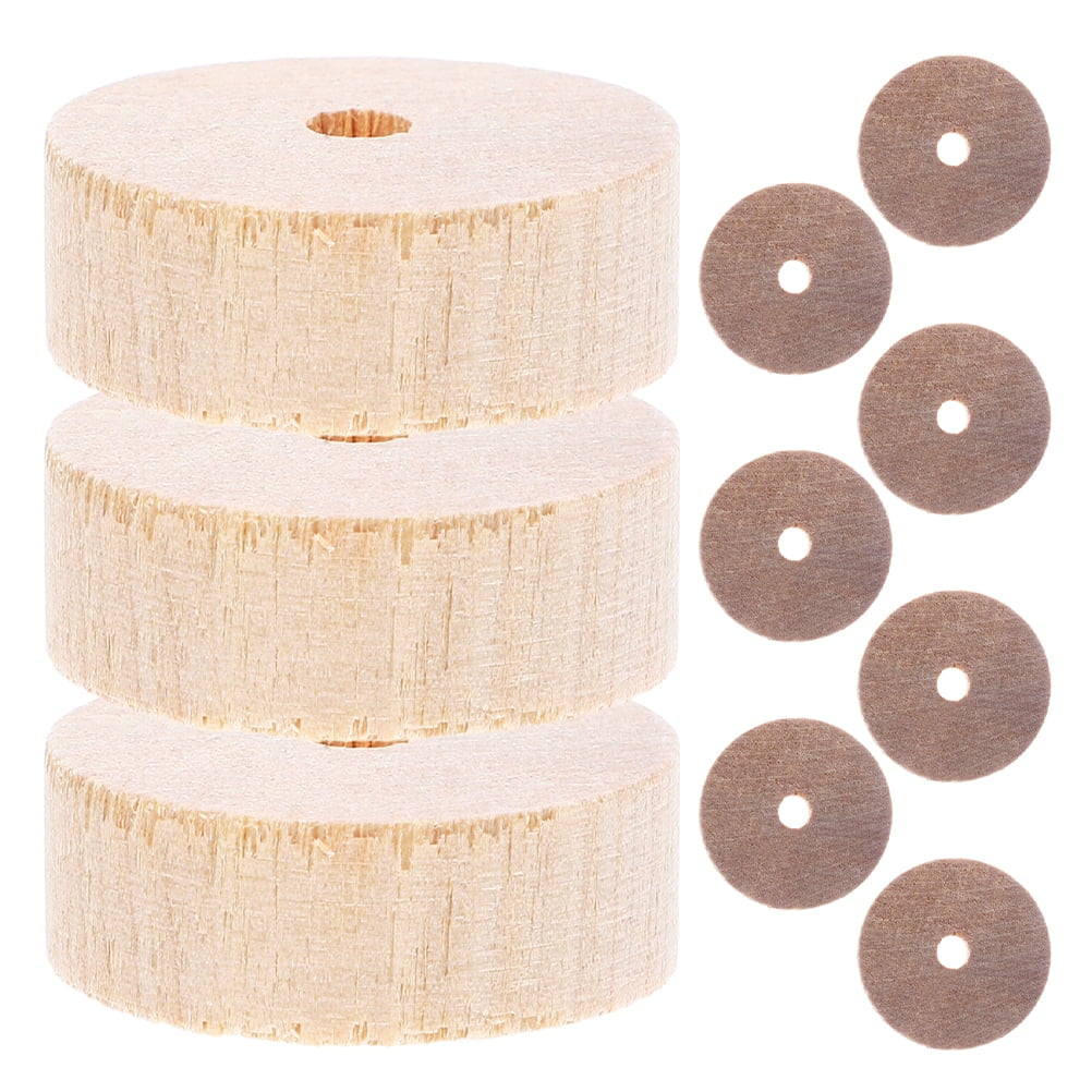 Log Wheel 15 Pcs Miniature Wooden Wheels Decors Toy An Fittings Craft ...