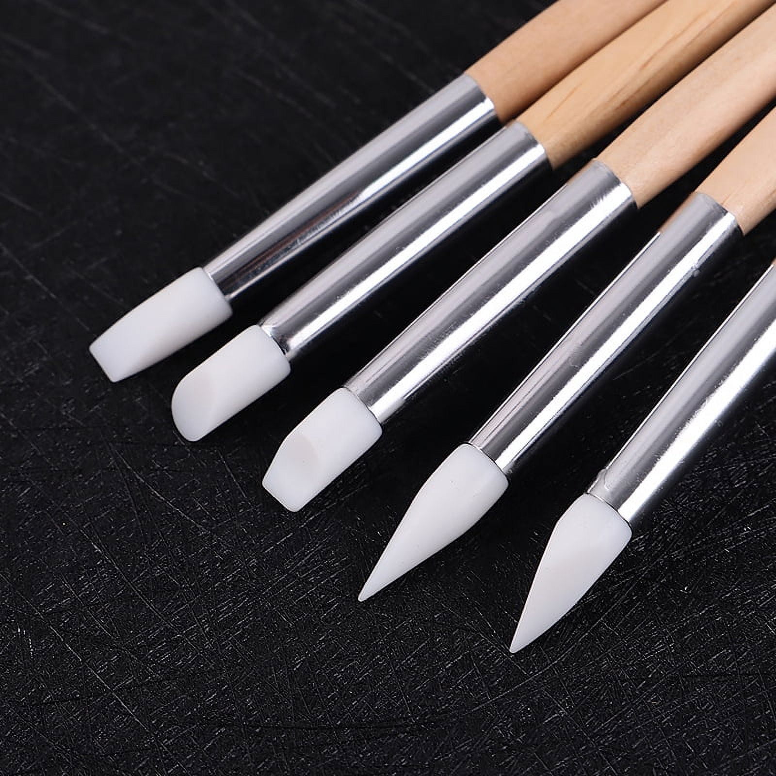 Log pole five silicone pen set soft pottery indentation pen blooming ...