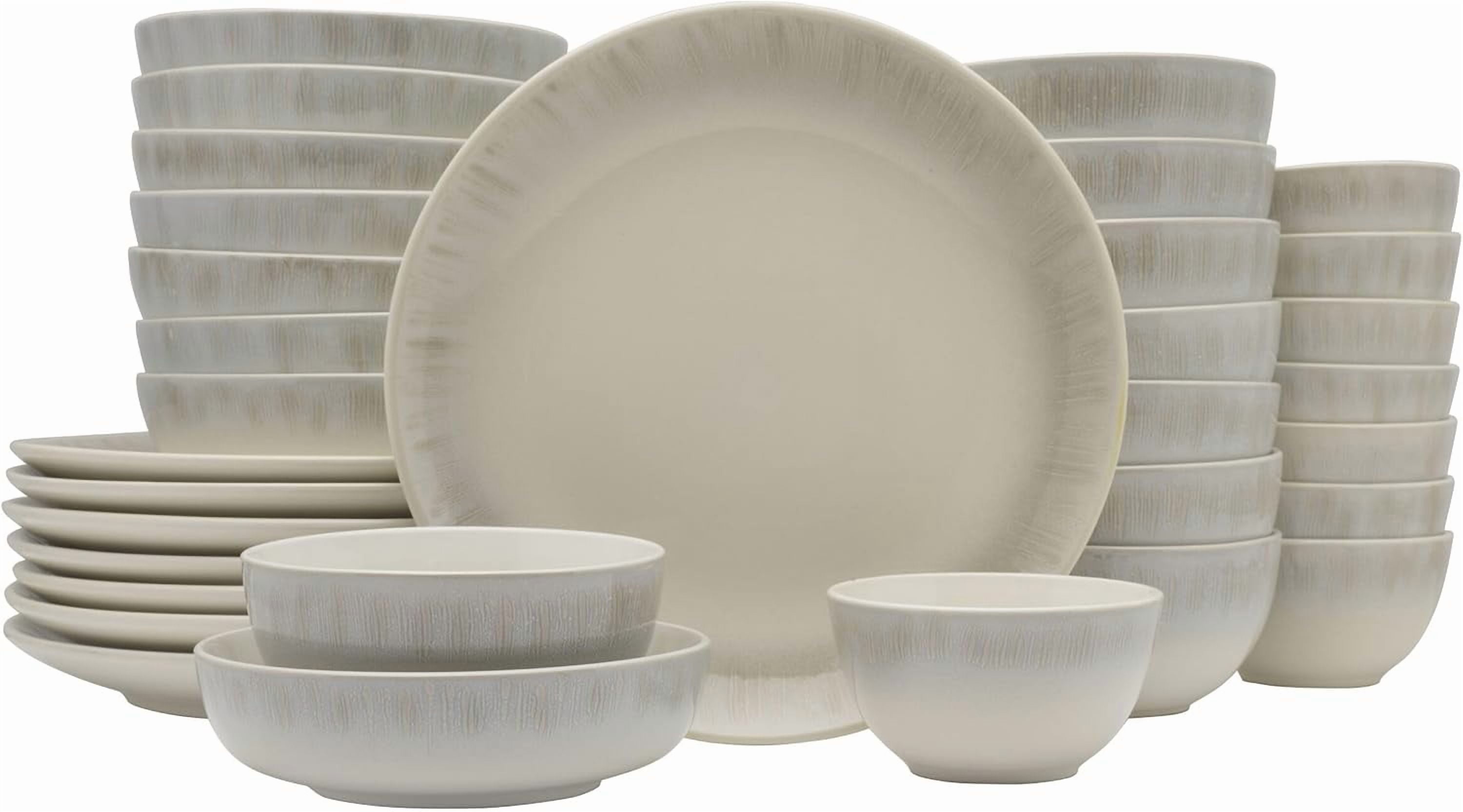 Logan Grey 32 Piece Dinnerware Set, Service for 8 - Walmart.com