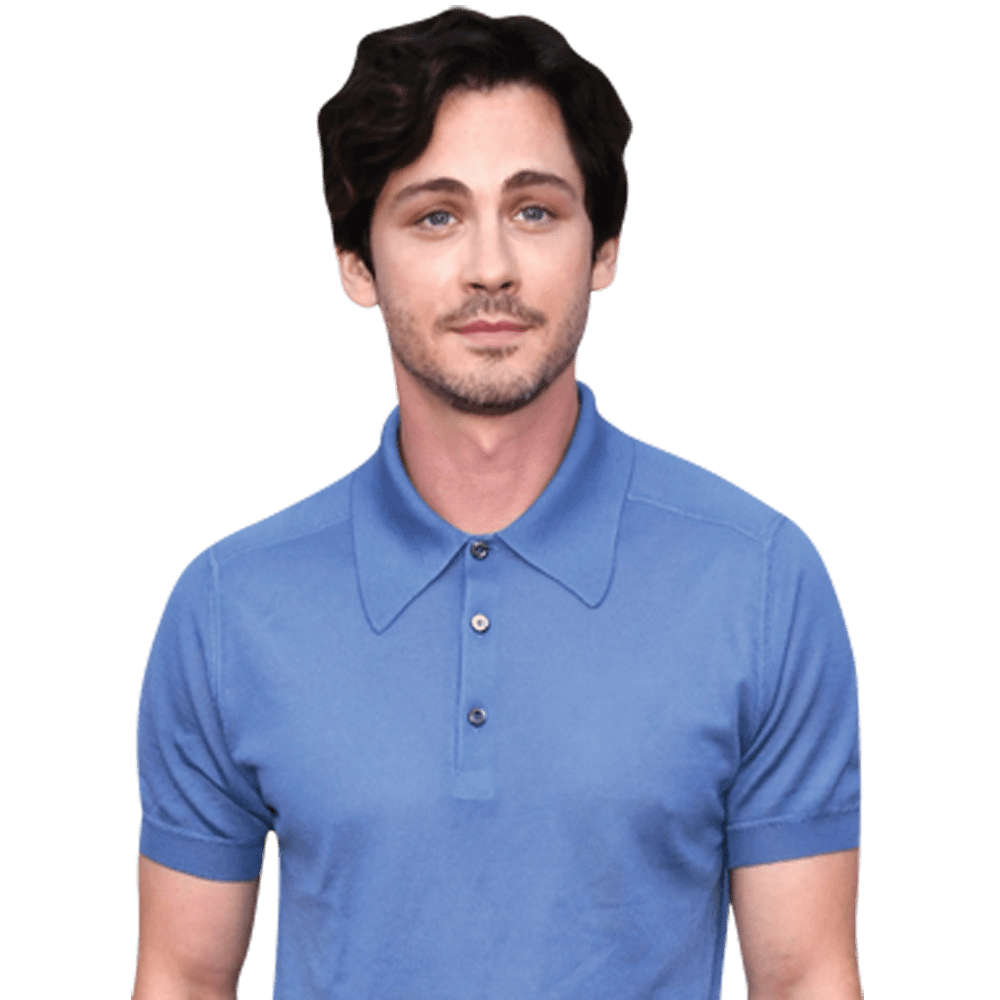 Logan Lerman (Blue Top) Half Body Buddy Cutout - Walmart.com