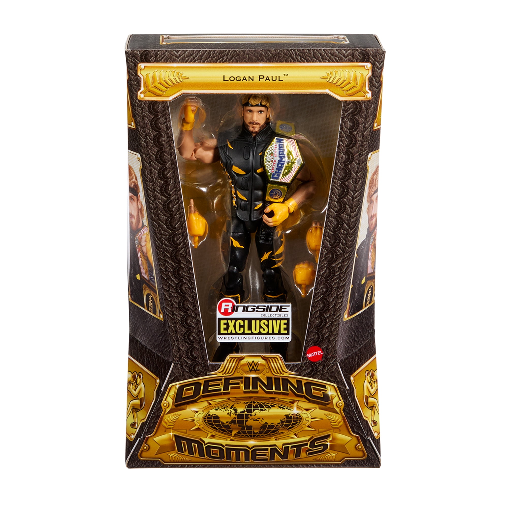 Logan Paul (US Title) - WWE Defining Moments Ringside Exclusive Mattel WWE Toy Wrestling Action ...
