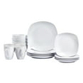 Tabletops Unlimited Logan 16-Piece Porcelain Dinnerware Set, Kitchen ...