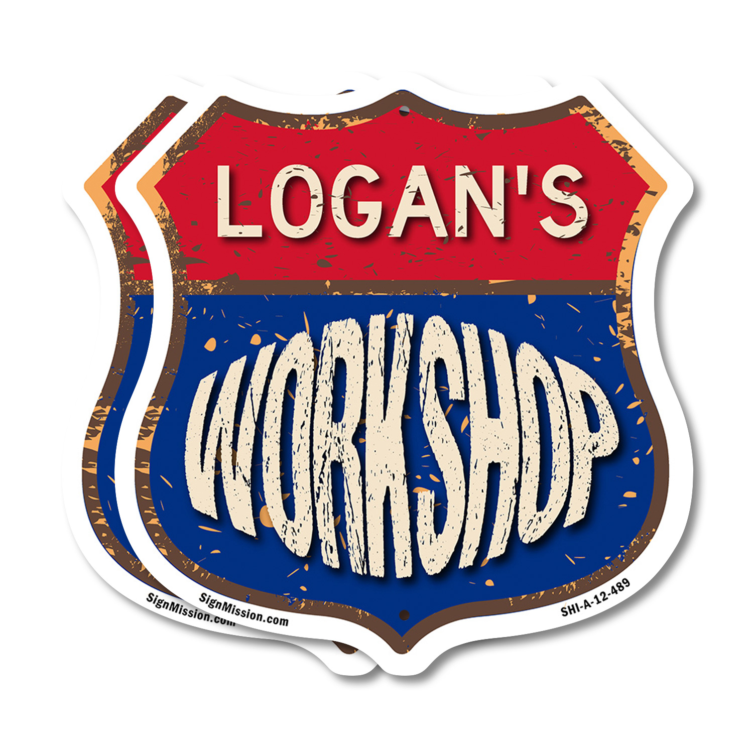 Logan's Workshop (2 Pack) 12 inch X 12 inch Shield-Shaped Rust-Free ...