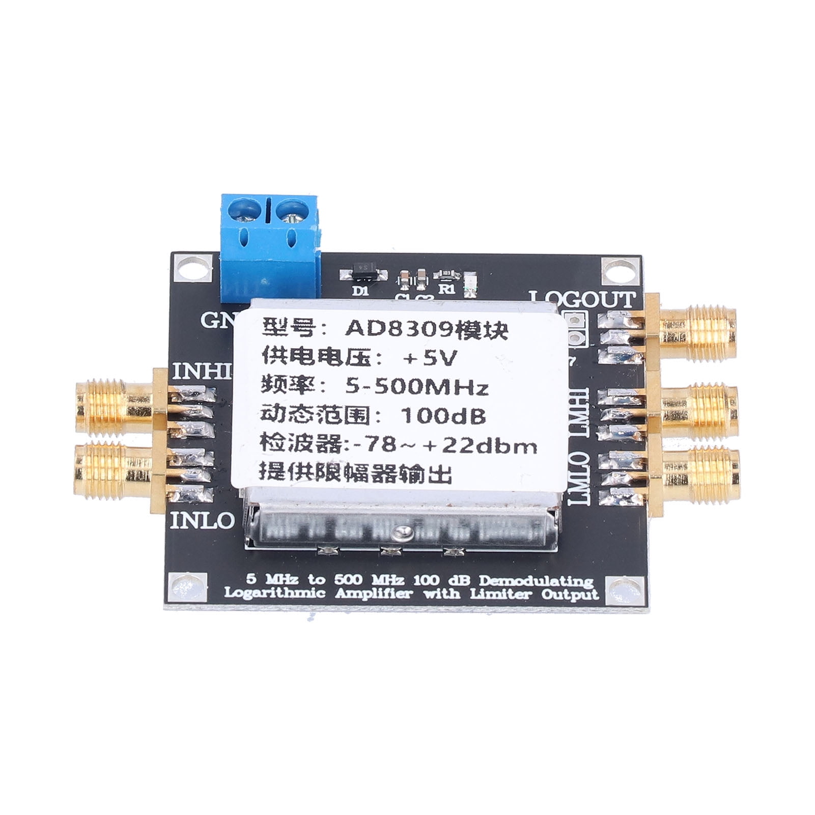 Logarithmic Amplifier Module 100 DB Gain 5MHZ?500MHZ SMA Amplifier ...