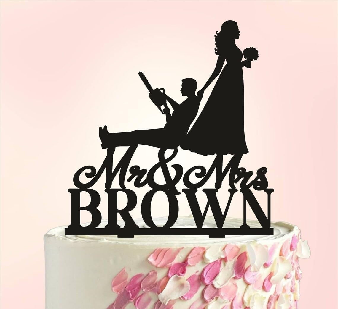 Logger Wedding Cake Topper,Lumberjack Cake Topper,Chainsaw Cake Topper ...