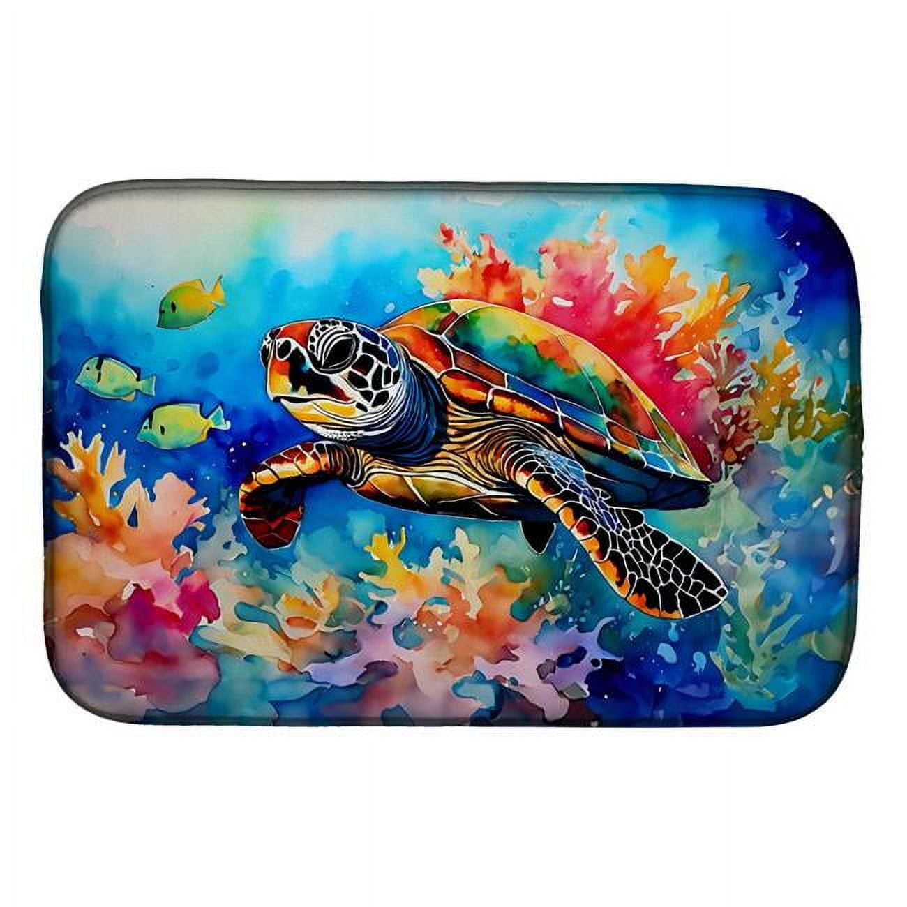 Carolines Treasures DAC2807DDM 21 x 14 in. Loggerhead Sea Turtle Dish ...
