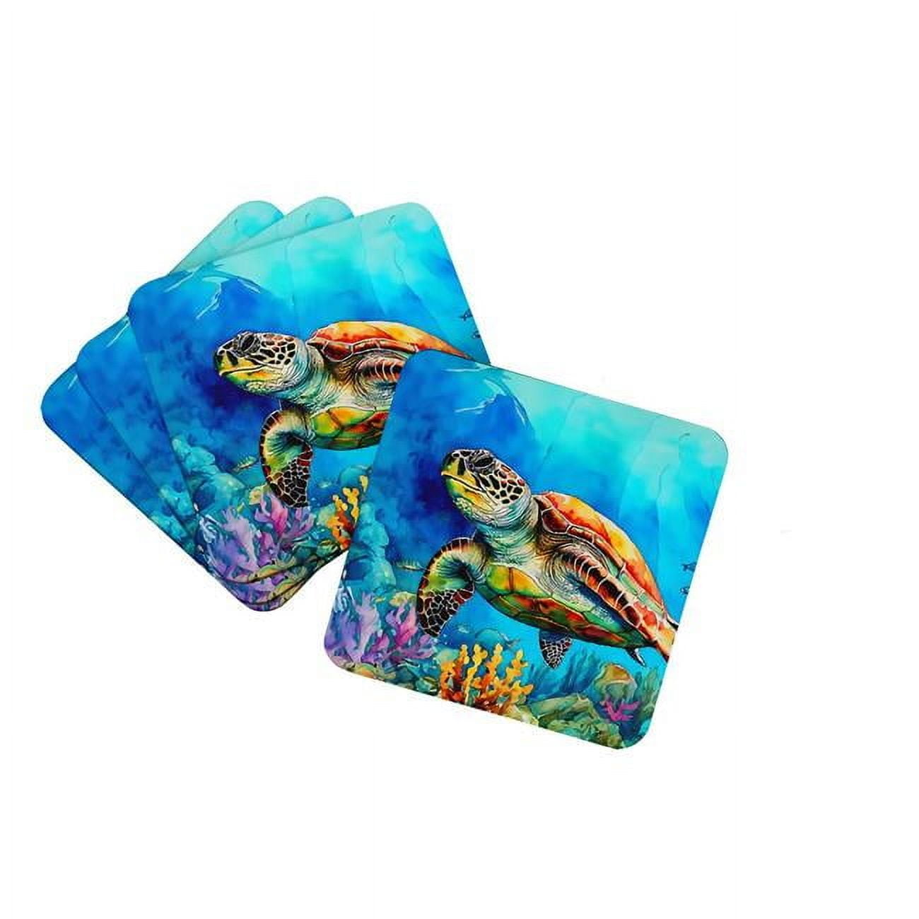 Loggerhead Sea Turtle Foam Coasters 3.5 in x 3.5 in - Walmart.com