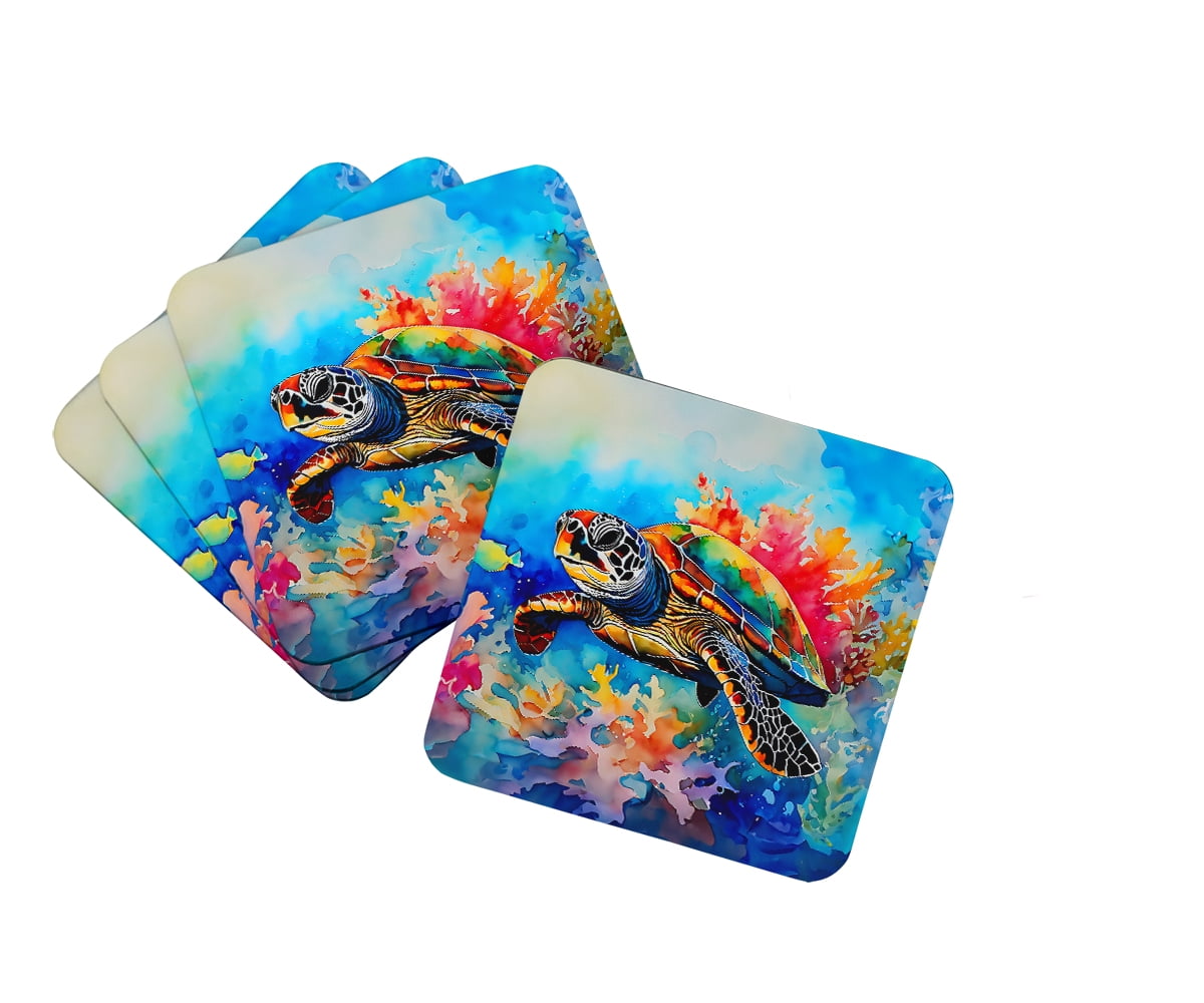 Loggerhead Sea Turtle Foam Coasters - Walmart.com