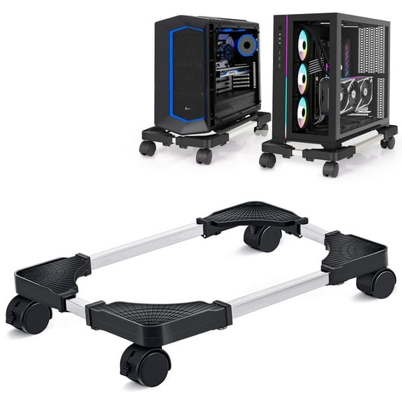 Computer Tower Mobile Stand,15.75x5.91x1.97Inch Adjustable Mobile CPU ...