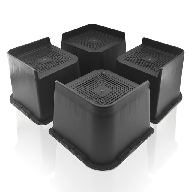 Logianis Sturdy 4-Inch Heavy-Duty Bed Risers, Oversized Furniture Lifts ...