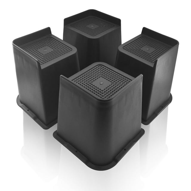 Logianis 6 Inch L Shaped Heavy Duty Bed Risers, Furniture Leg Lifters ...