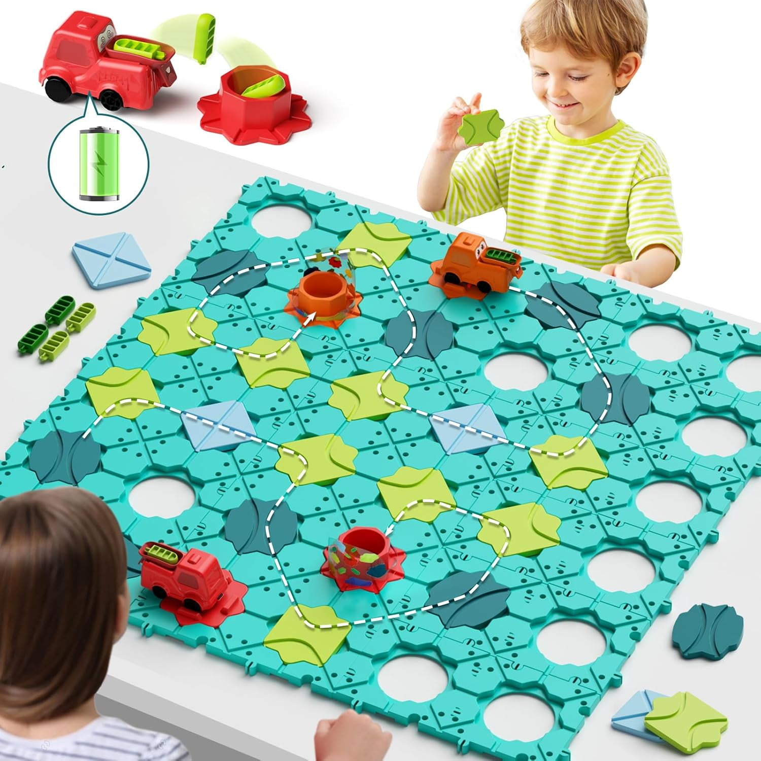 Logic Road Builder Kids Toys, Large Puzzle STEM Board Games for 4 5 6 7 ...