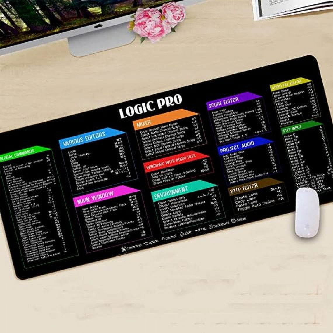 Logic pro long mouse pad logic pro x software Mouse Mat logic keyboard ...