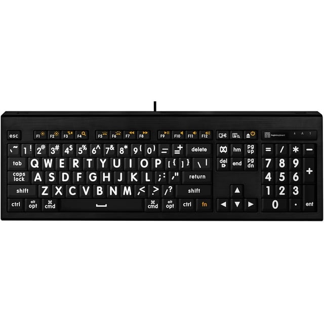 LogicKeyboard LargePrint White on Black - Mac ASTRA Backlit Keyboard ...