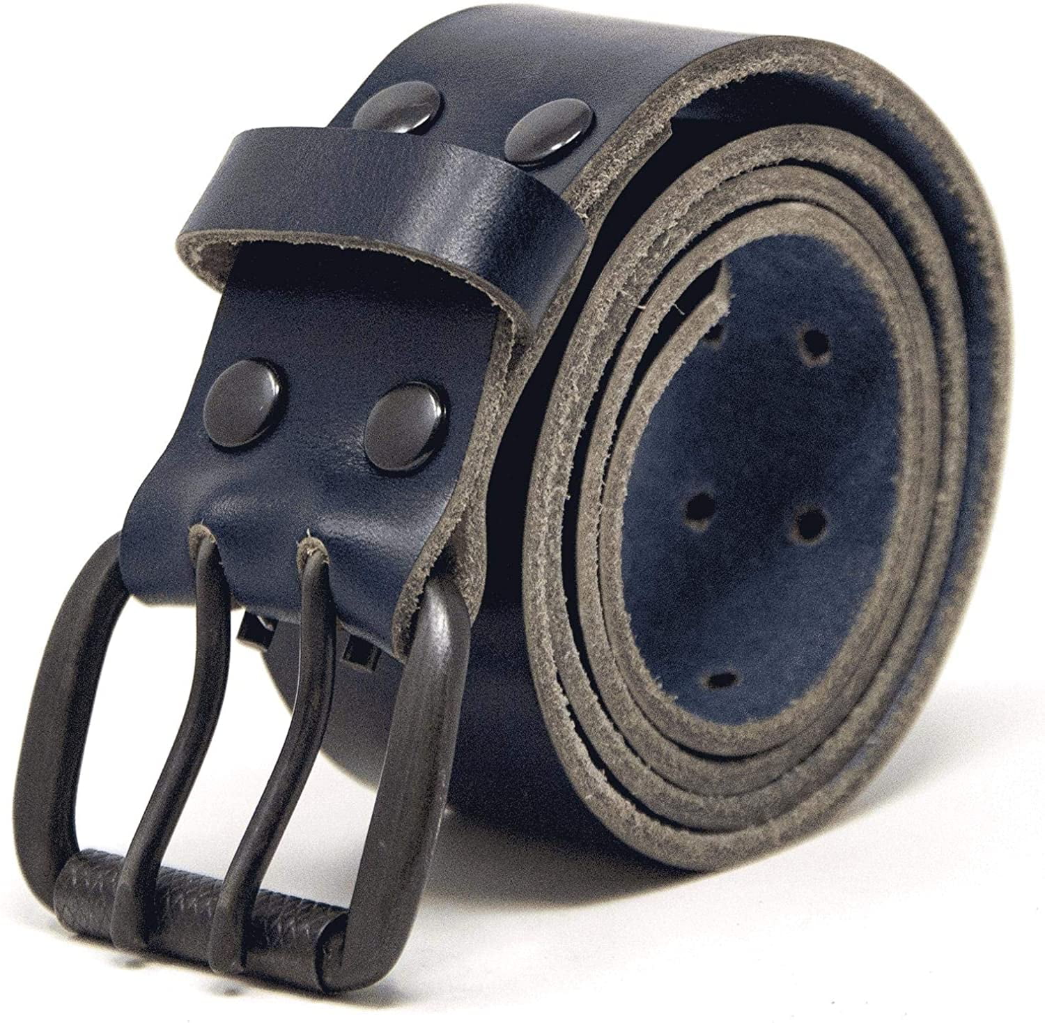 Logical Leather Men's Work Belt - Heavy Duty Genuine Full Grain Leather ...