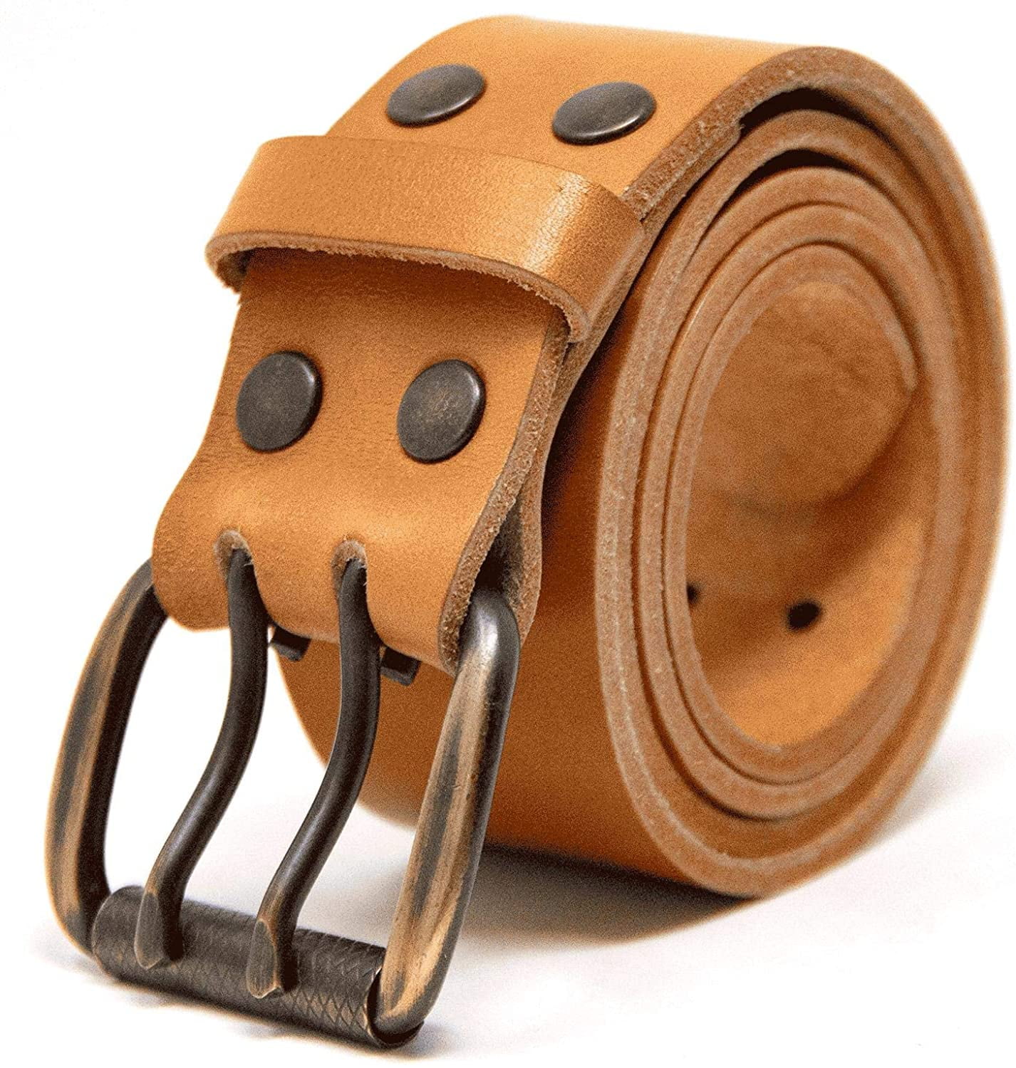 Logical Leather Men's Work Belt - Heavy Duty Genuine Full Grain Leather ...