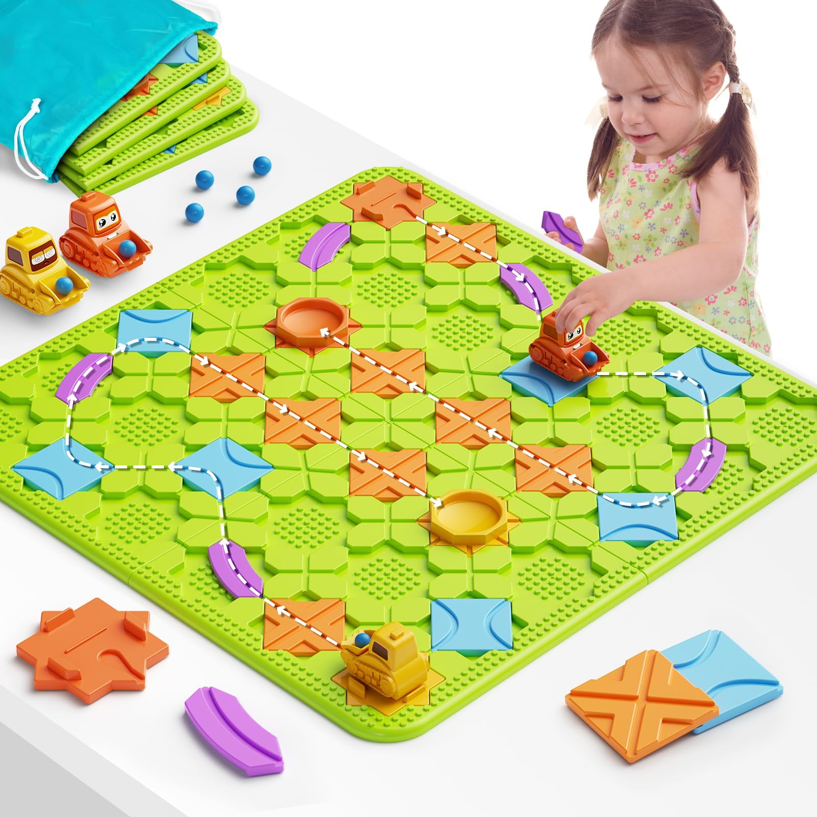 Logical Road Builder Puzzle DHF10 Games, STEM Learning Toys Kids Ages 3 ...