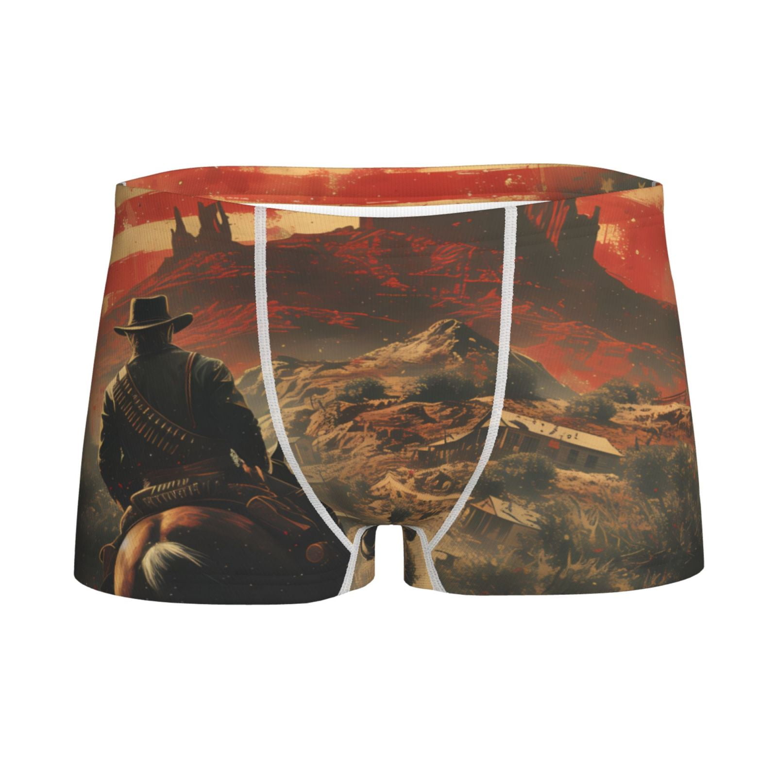 Logiee 1860s Style American Cowboy Print Boys' Boxer Briefs,Tween Boy ...