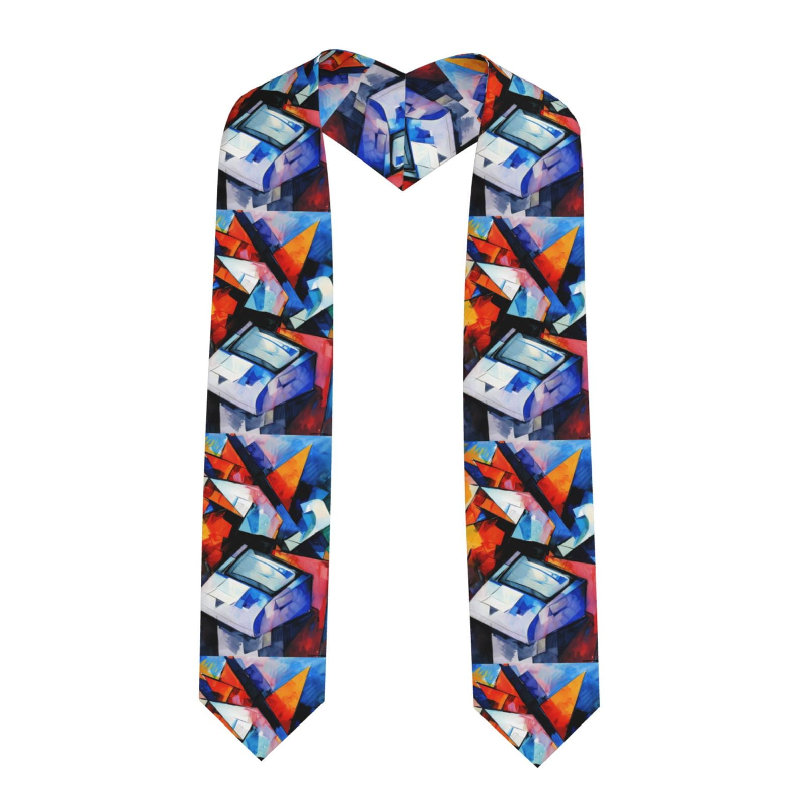Logiee Abstract Cubist Printer Print Unisex Adult Graduation Stole ...