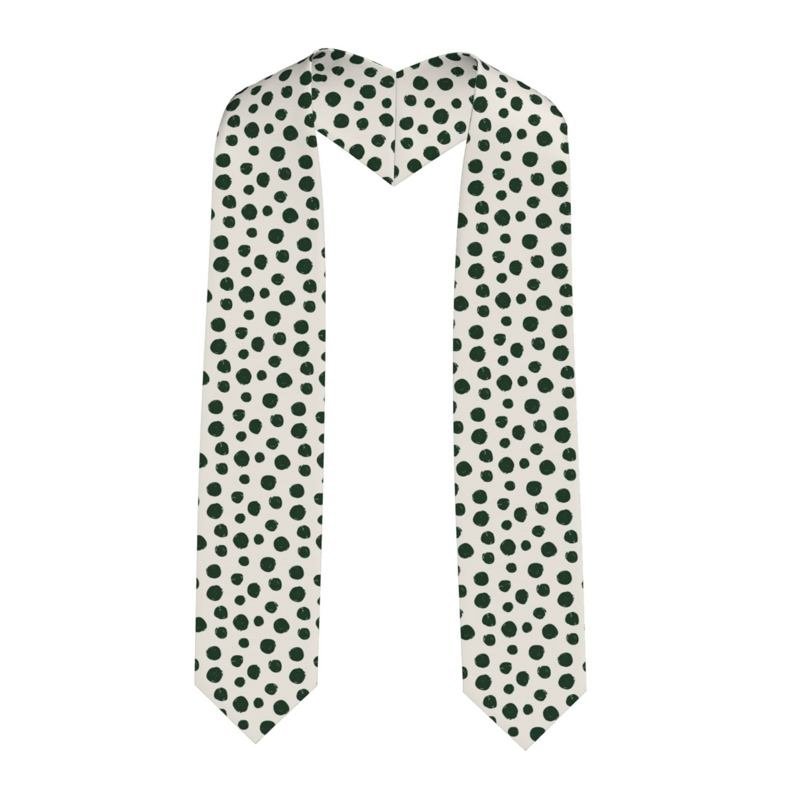 Logiee Abstract Green Polka Dot Print Unisex Adult Graduation Stole ...