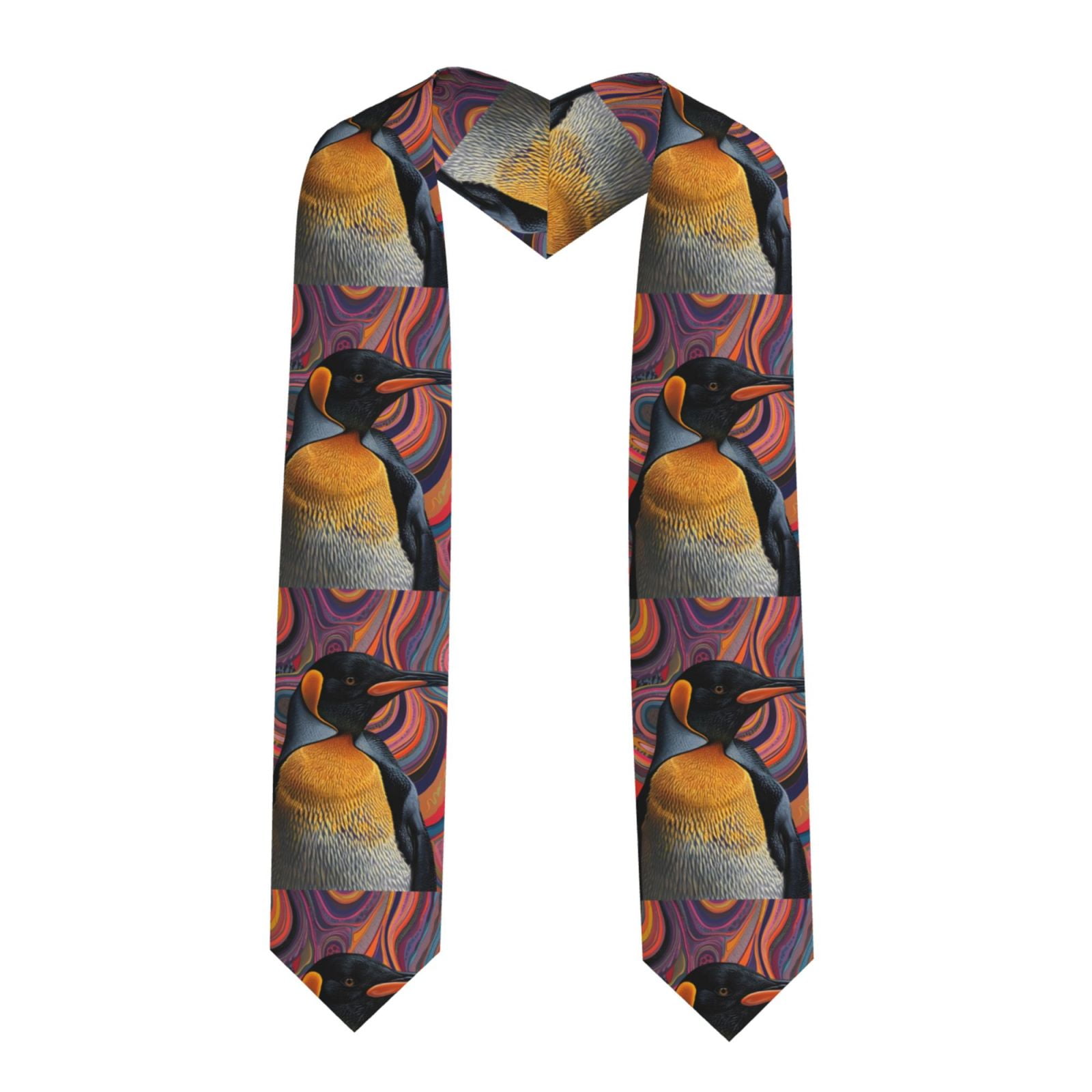 Logiee Abstract Pattern Penguin Print Unisex Adult Graduation Stole ...