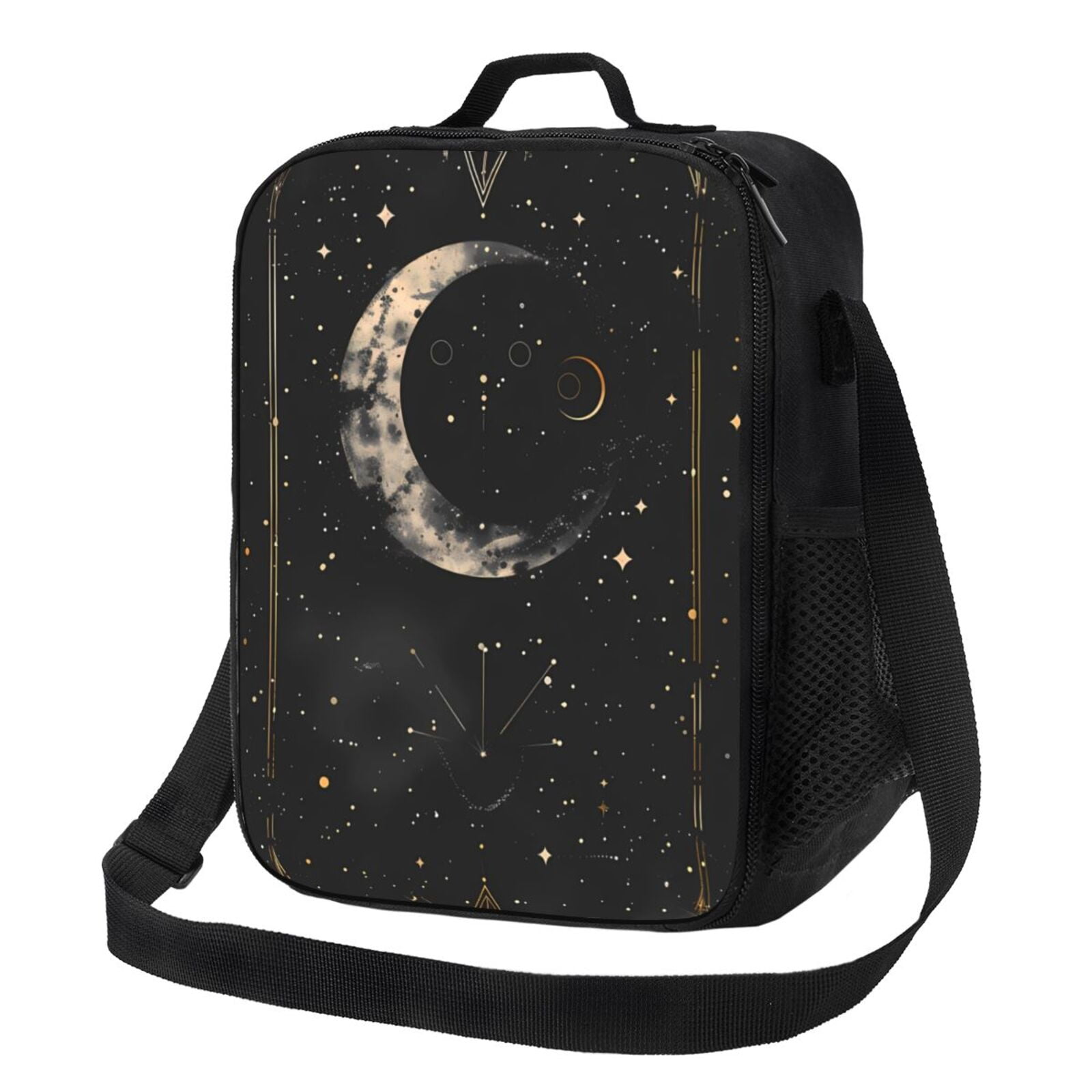 Logiee Abstract Starry Sky Moon Print Insulated Lunch Bag for Women/Men ...