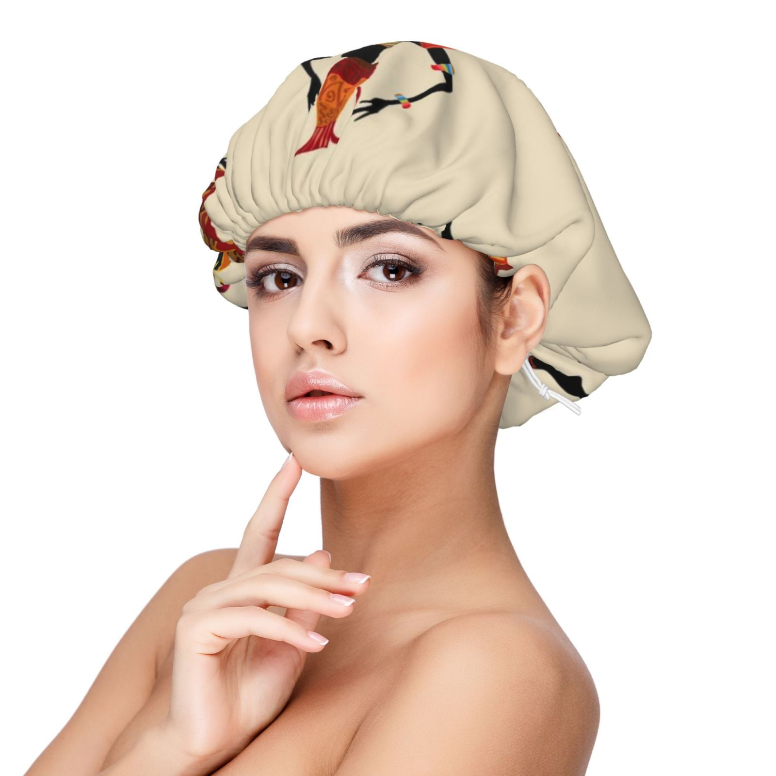 Logiee African Women Print Silk Bonnet Satin Bonnet for Sleeping Women ...