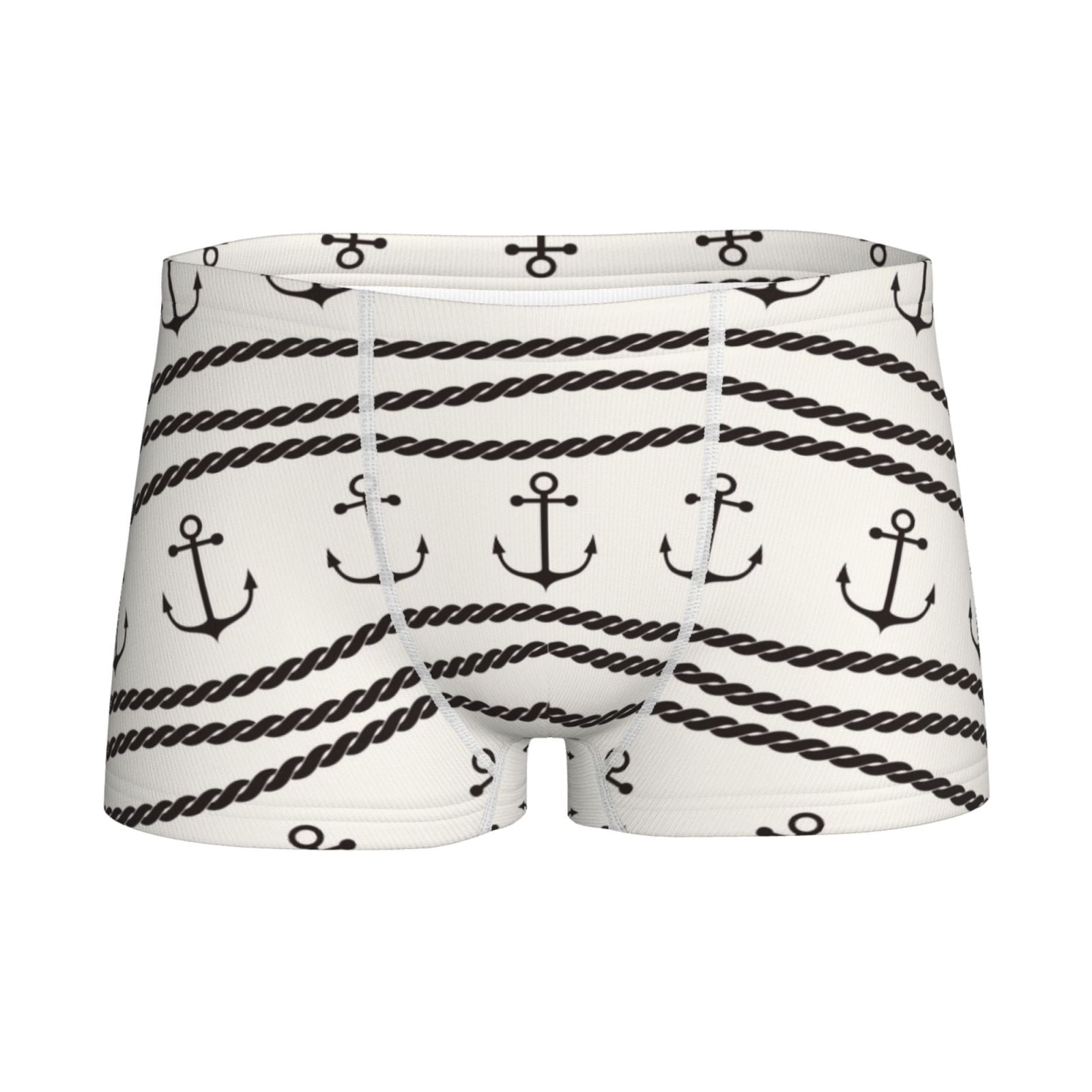 Logiee Anchors and Ropes Print Boys' Boxer Briefs,Tween Boy Underwear ...
