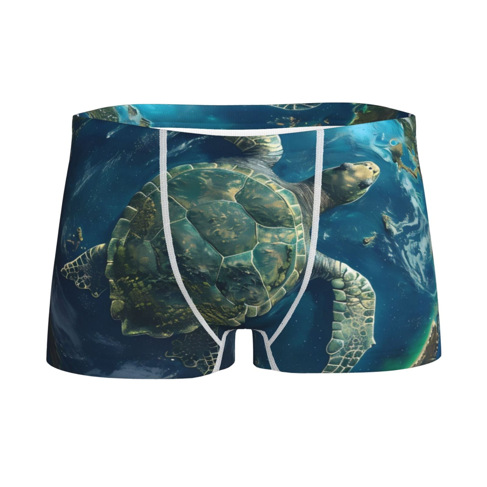 Logiee Artistic Turtle Earth Print Boys' Boxer Briefs,Tween Boy ...