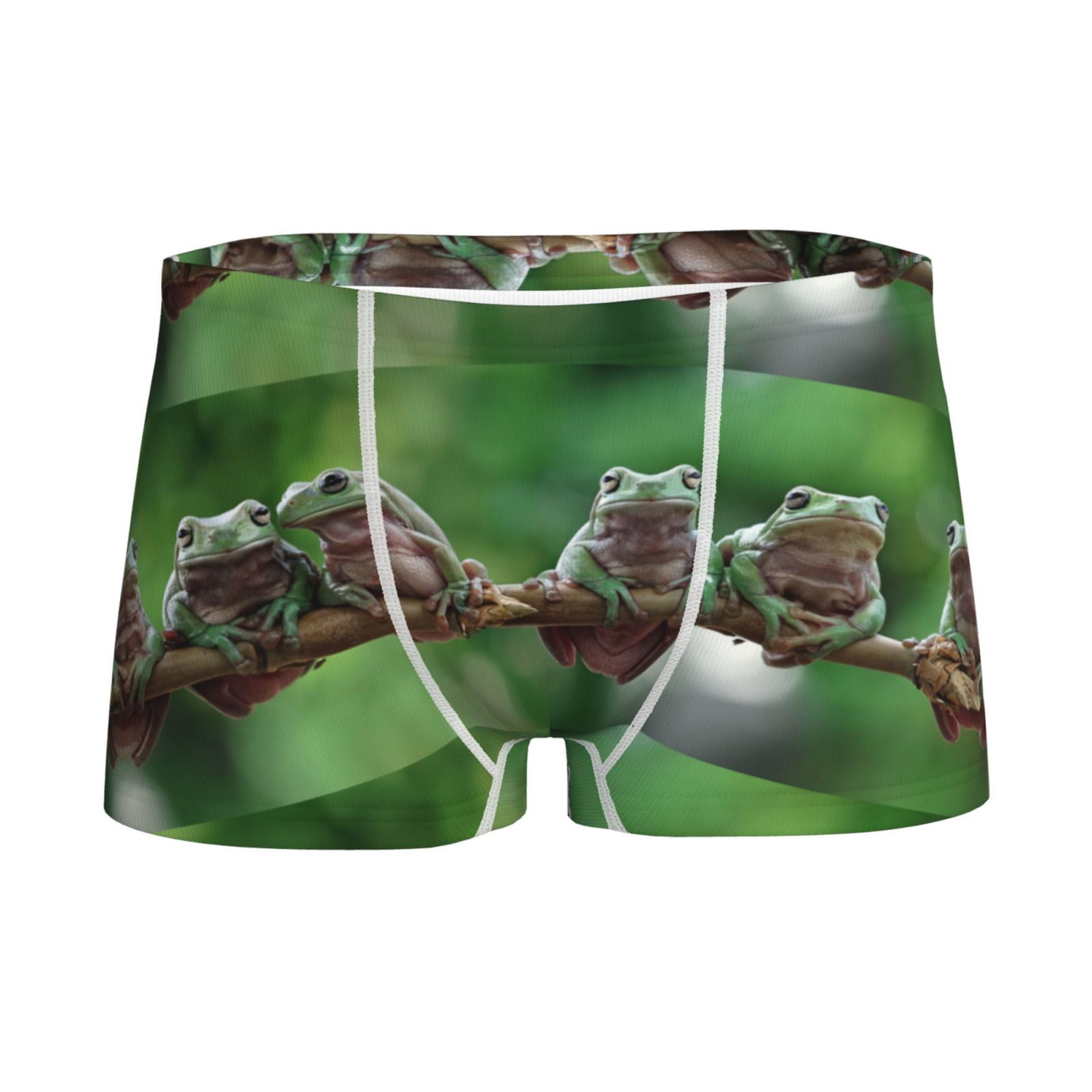Logiee Australian White Tree Frog Sitting on Branch Print Boys' Boxer ...