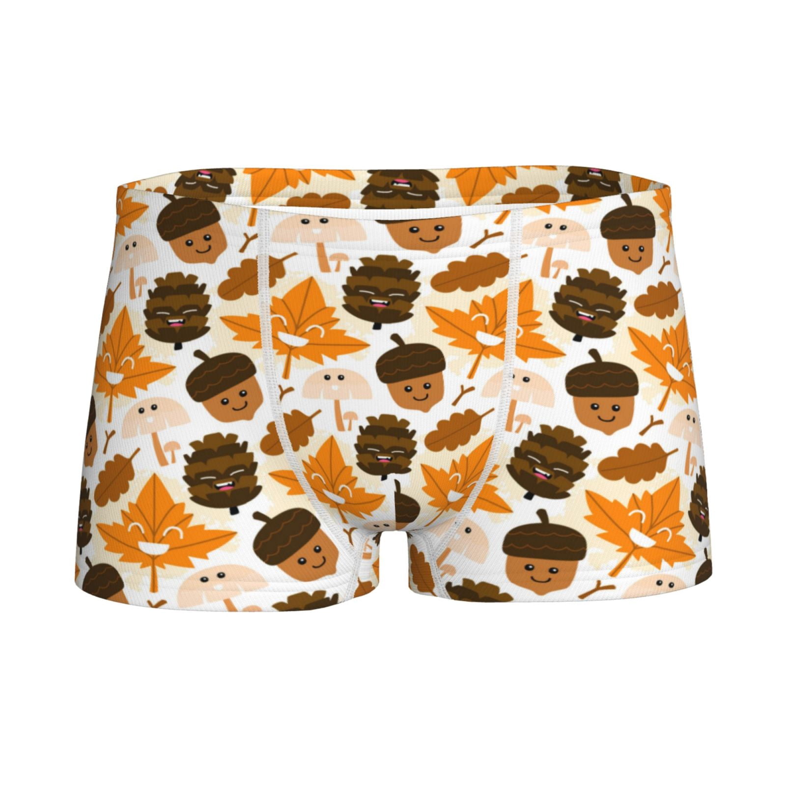 Logiee Autumn Woodland Characters Print Boys' Boxer Briefs,Tween Boy ...