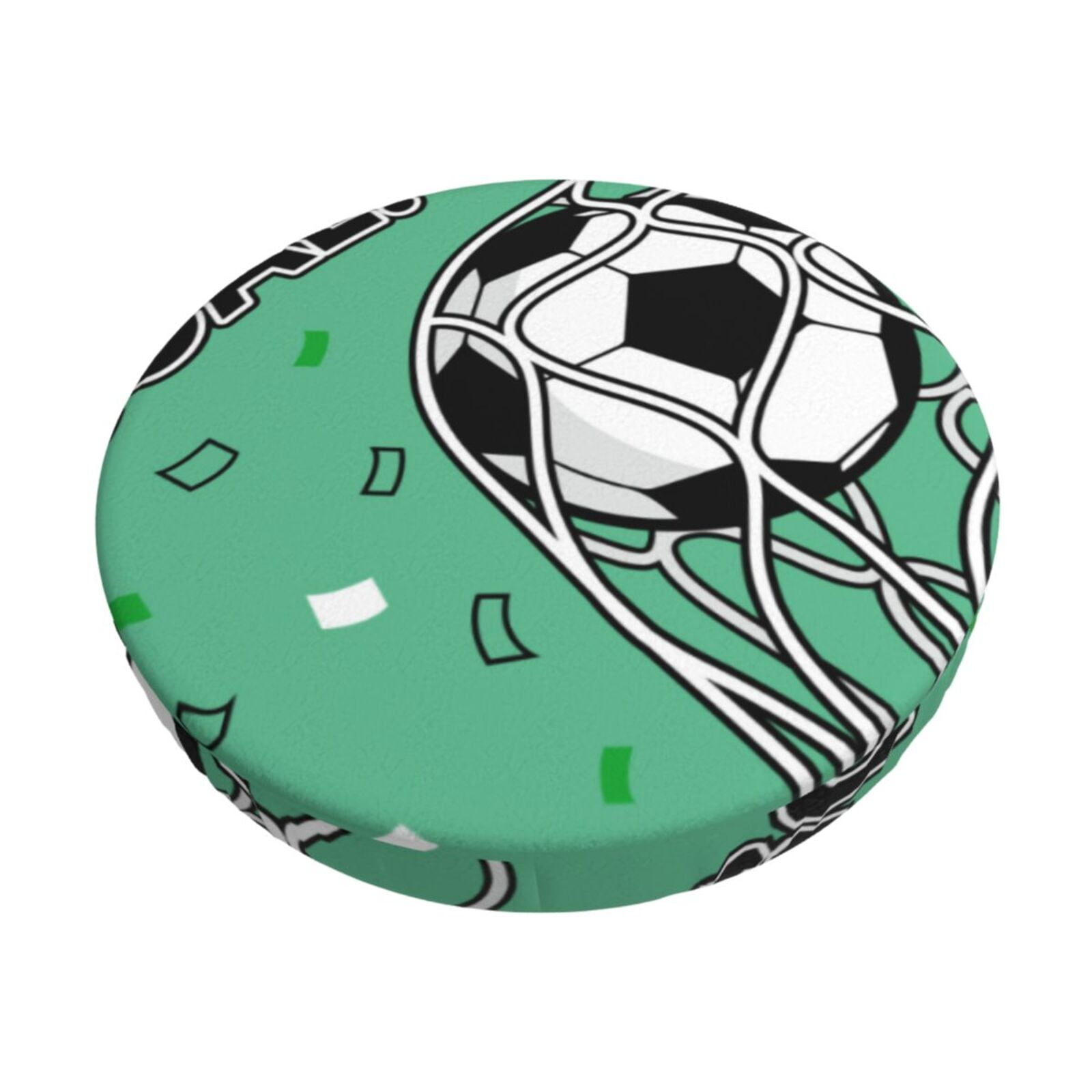 Logiee BALL INSIDE THE NET GOAL Print Stool Covers Round,Bar Stool ...