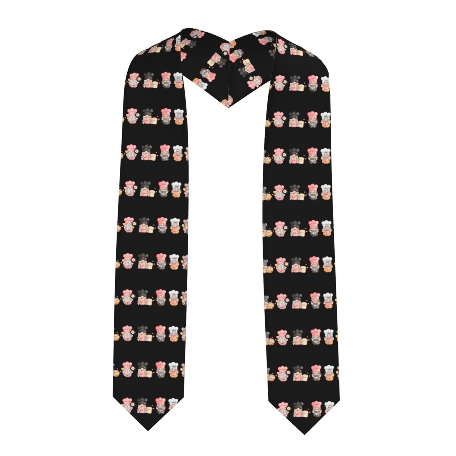 Logiee Baker Gnome Print Unisex Adult Graduation Stole Shawl 72" Long for Academic Commencements ...